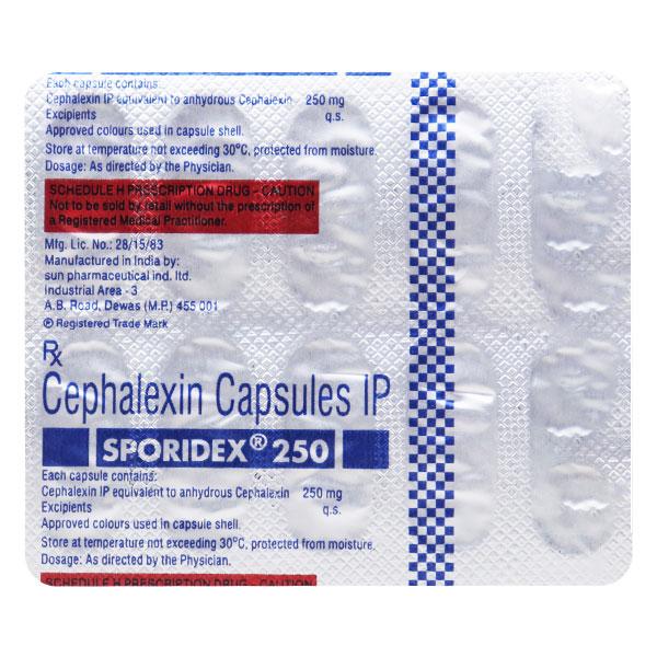 Sporidex 250mg Capsule 10'S : Price, Uses, Side Effects | Netmeds