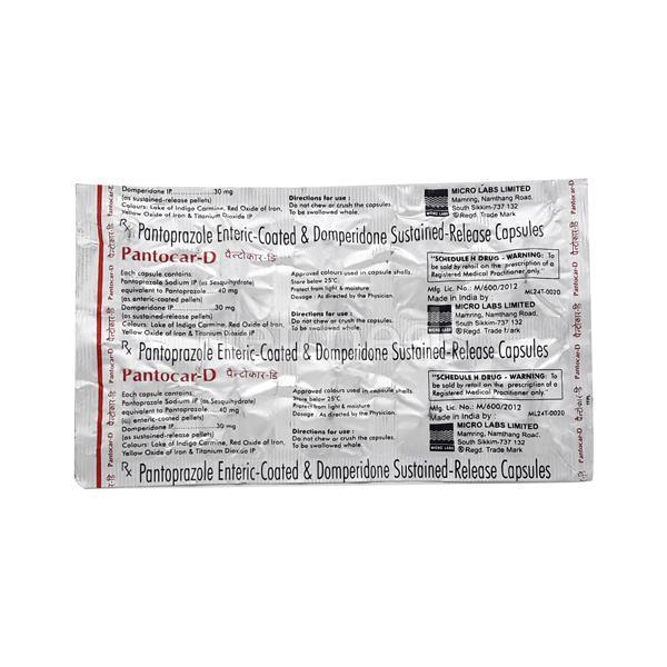 Buy Pantocar D Capsule 10'S Online at Upto 25% OFF | Netmeds
