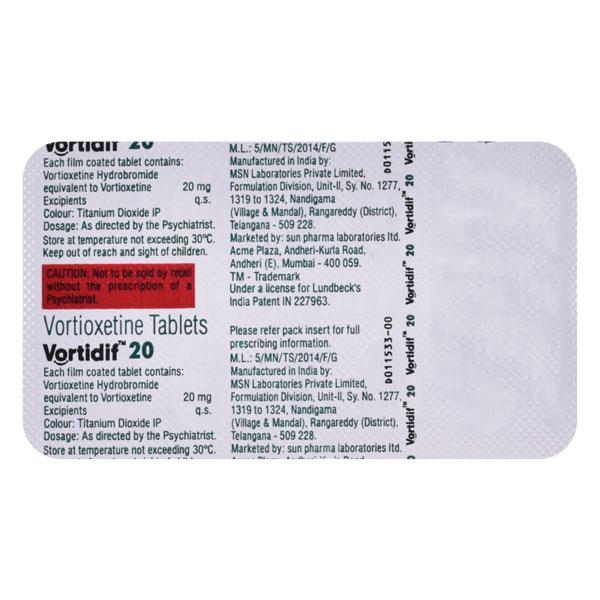 VORTIDIF 20 Tablet 10's : Price, Uses, Side Effects | Netmeds