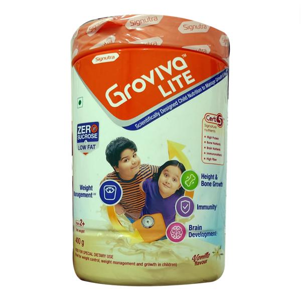 Groviva Lite Age 2+ Vanilla Flavour Powder 400gm - Nutritious Dietary ...