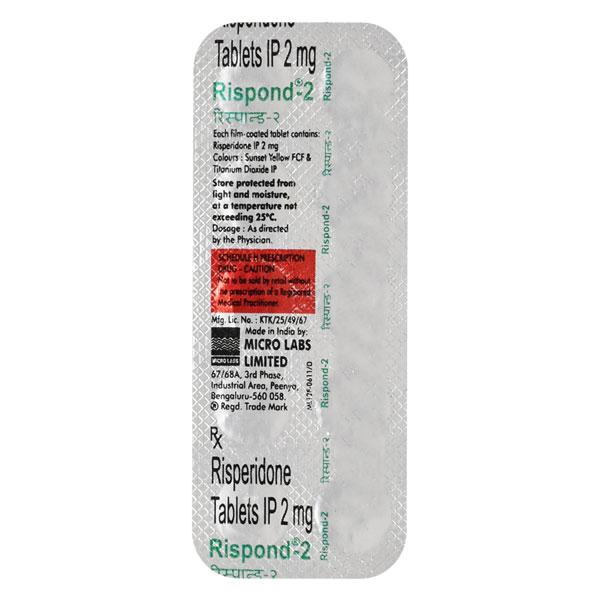 Buy Rispond 2mg Tablet 10'S Online at Upto 25% OFF | Netmeds