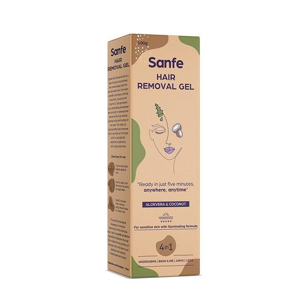 Buy Sanfe Hair Removal Gel - Aloevera & Coconut 100 gm Online at ...