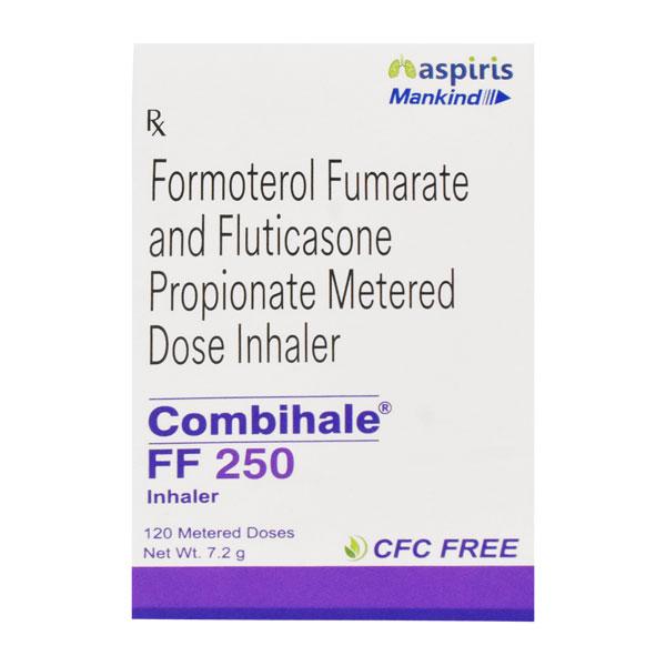 Combihale FF CFC free 250 Inhaler 120MD 1's Price, Uses, Side effects ...