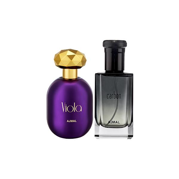 Buy Ajmal Viola EDP Fruity Floral Perfume And Carbon EDP Citrus Spicy ...