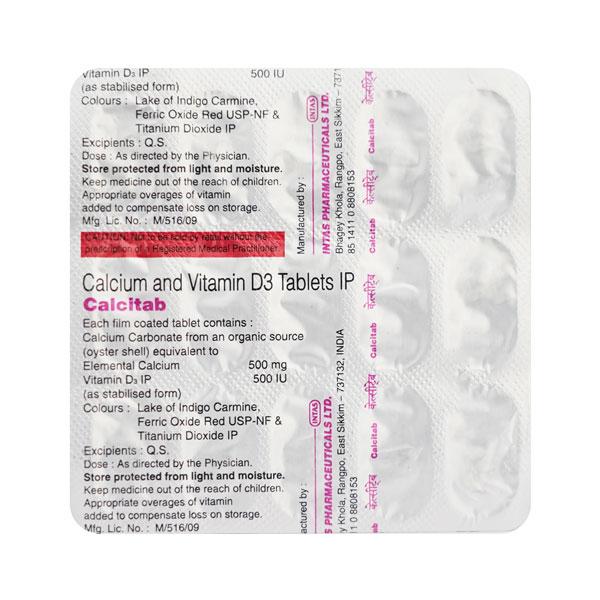 Calcitab Tablet 15'S : Price, Uses, Side Effects | Netmeds