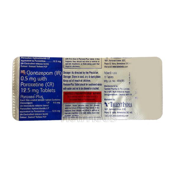 Paroxee Plus Tablet 10'S - Price, Uses, Side Effects, and Substitutes ...