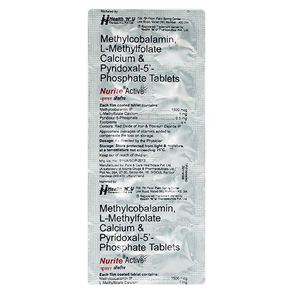 Nurite Active Tablet 10'S Price, Uses, Side effects, Substitutes | Netmeds