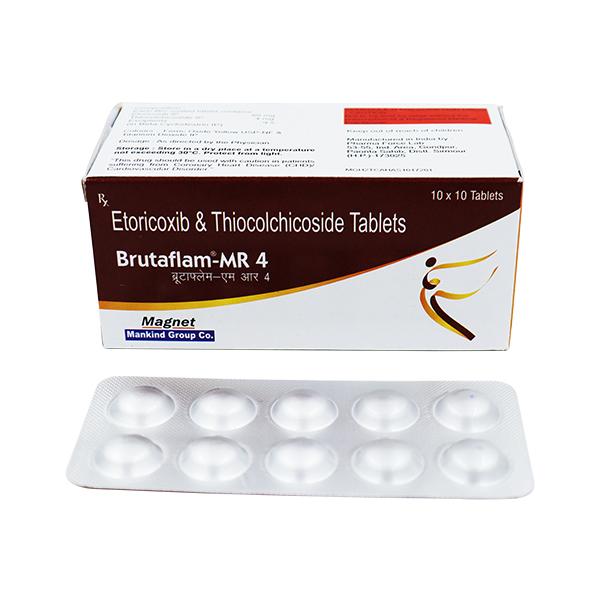 Brutaflam MR 4mg Tablet 10'S Price, Uses, Side effects, Substitutes ...
