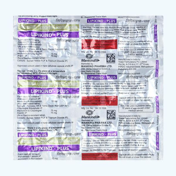 Lipikind Plus Capsule 15'S - Buy Medicines online at Best Price from ...