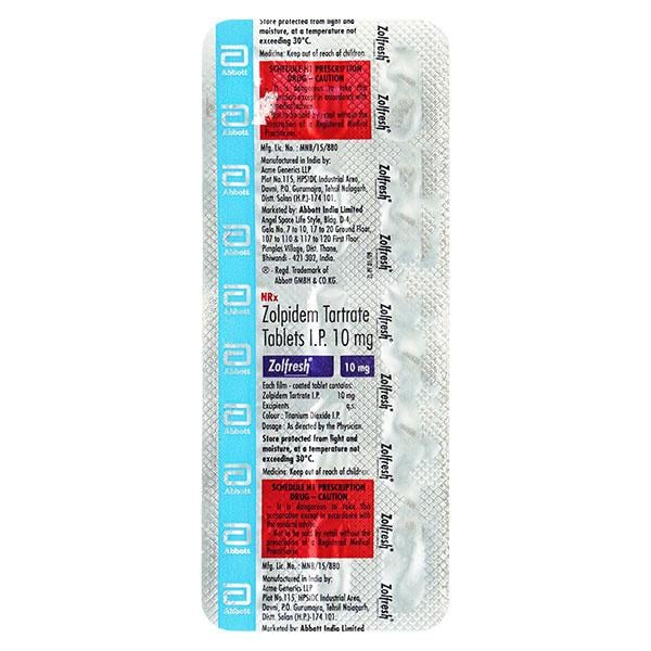 Zolfresh 10mg Tablet 15'S - Price, Uses, Side Effects, and Substitutes ...