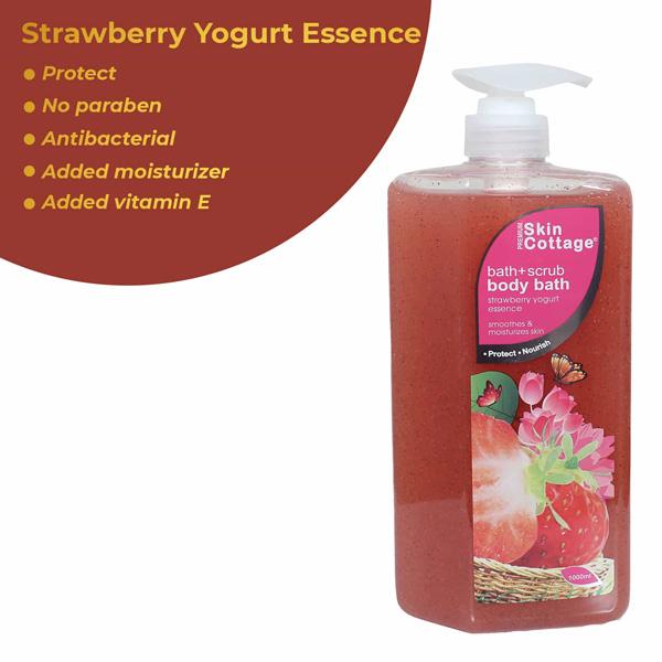Buy Skin Cottage Bath + Scrub (Strawberry) 1000 ml Online at Best Price ...