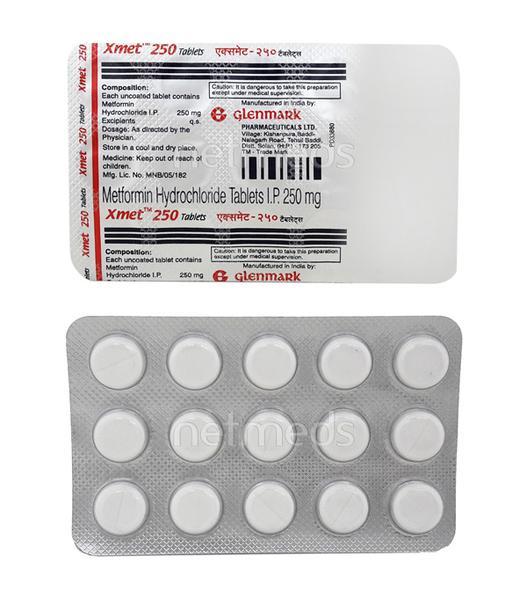Xmet 250mg Tablet 15'S : Price, Uses, Side Effects | Netmeds