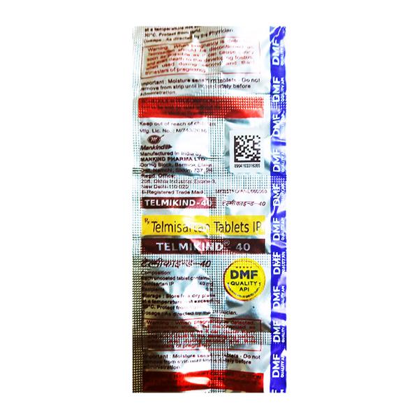 Telmikind 40mg Tablet 10'S : Price, Uses, Side Effects | Netmeds