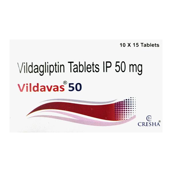 VILDAVAS 50 Tablet 15's Price, Uses, Side effects, Substitutes | Netmeds