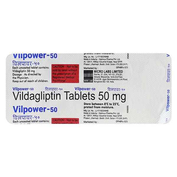 VILPOWER 50mg Tablet 10's : Price, Uses, Side Effects | Netmeds