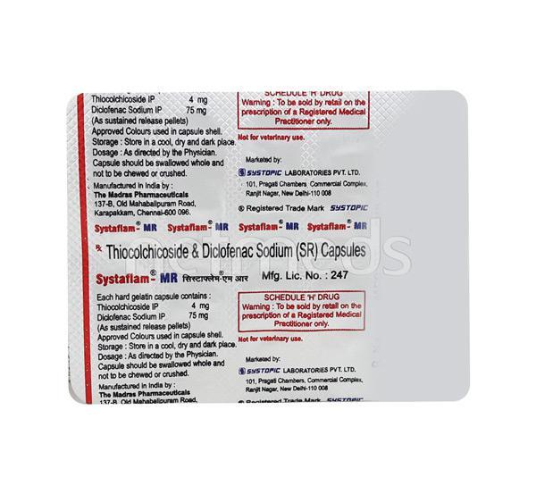 Systaflam MR Capsule 10'S - Buy Medicines online at Best Price from ...