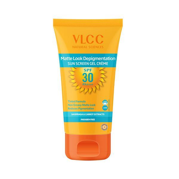 Buy VLCC Matte Look Depi gmentation SPF 30 Pa+++ UVA UVB Sun Screen Gel Creme Saxifraga & Carrot ...