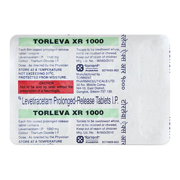 Buy Torleva XR 1gm Tablet 10'S Online at Upto 25% OFF | Netmeds