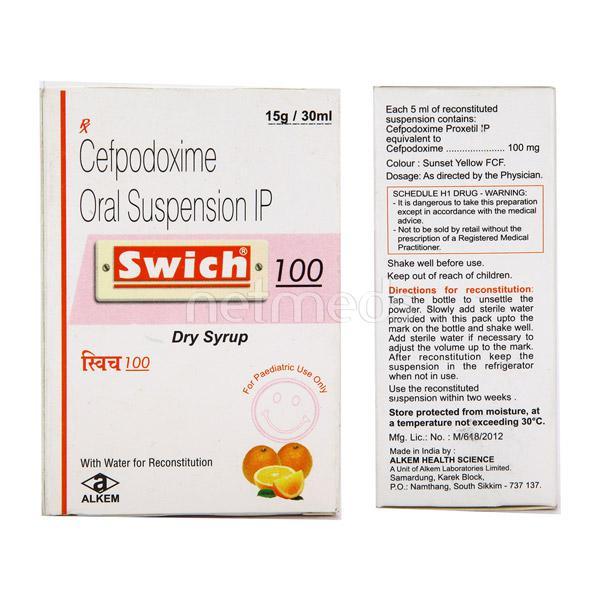 Swich 100mg Pineapple Flavour Dry Syrup 30ml - Price, Uses, Side ...