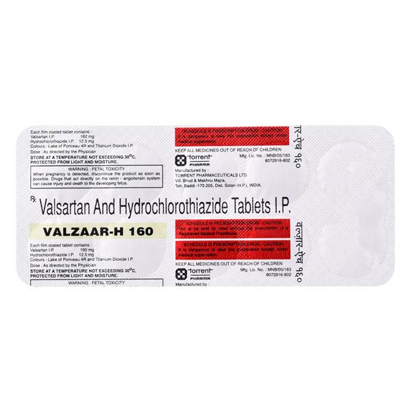 Valzaar H 160mg Tablet 10'S : Price, Uses, Side Effects | Netmeds