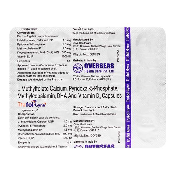 Trufol Gyne Capsule 15'S - Buy Medicines online at Best Price from ...