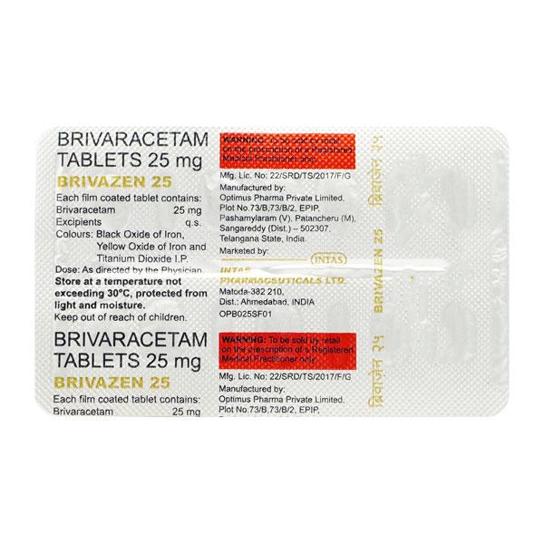 Buy BRIVAZEN 25 Tablet 10's Online at Upto 25% OFF | Netmeds
