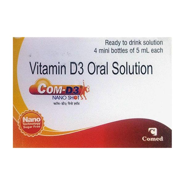 COM D3 Nano Shot Oral Solution 5ml : Uses, Side Effects, Price | Netmeds