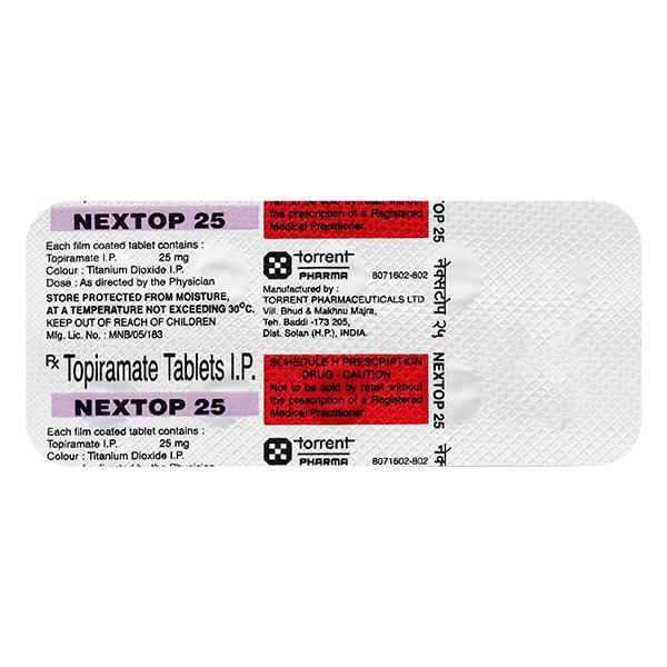 Buy Nextop 25mg Tablet 10'S Online at Upto 25% OFF | Netmeds