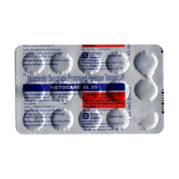 Buy METOCARD XL 25 Tablet 15's Online at Upto 25% OFF | Netmeds
