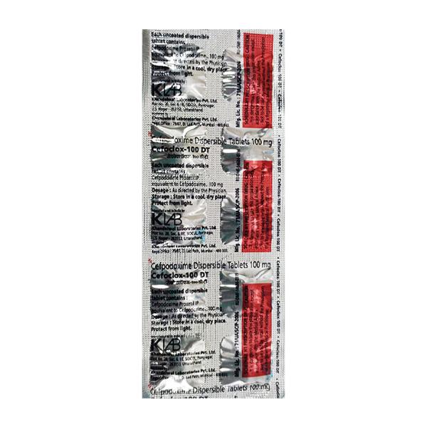 Cefoclox DT 100mg Tablet 10'S : Price, Uses, Side Effects | Netmeds