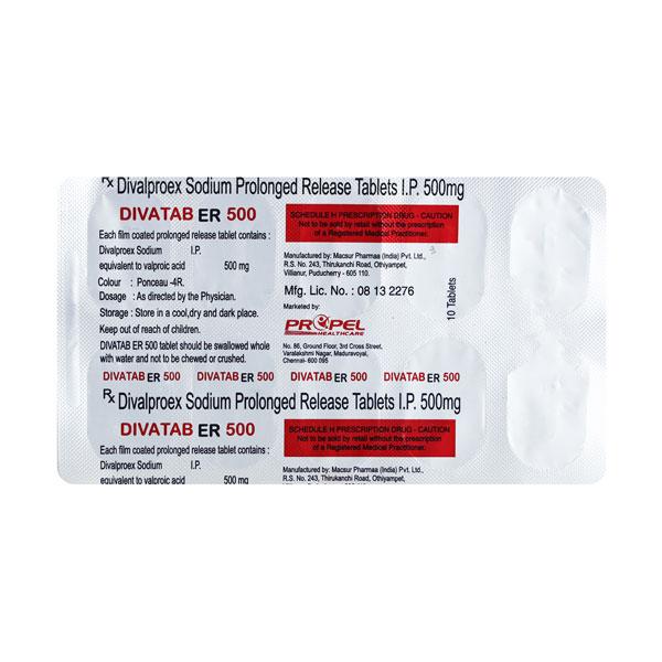 Buy DIVATAB ER 500 Tablet 10's Online at Upto 25% OFF | Netmeds
