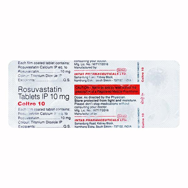 Coltro 10mg Tablet 10'S Price, Uses, Side effects, Substitutes | Netmeds