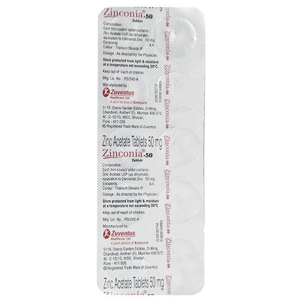 Zinconia 50mg Tablet 10'S - Buy Medicines online at Best Price from ...