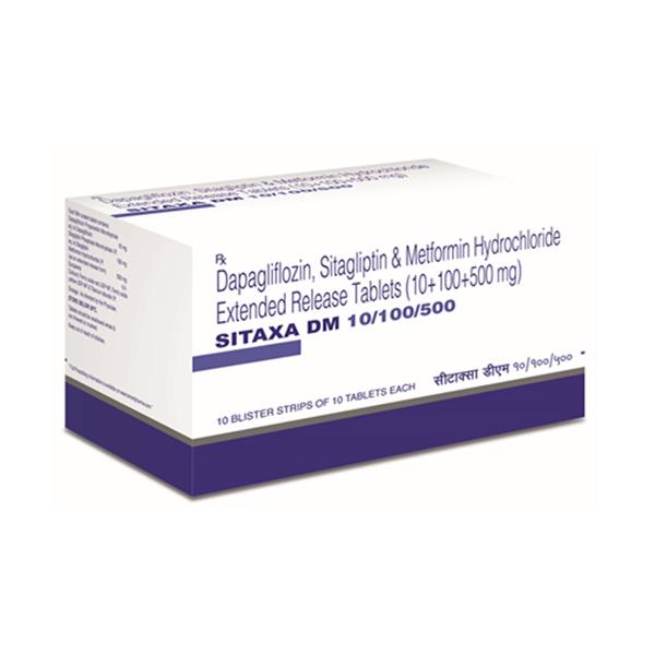SITAXA DM 10/100/500 Tablet 10's - Price, Uses, Side Effects | Netmeds