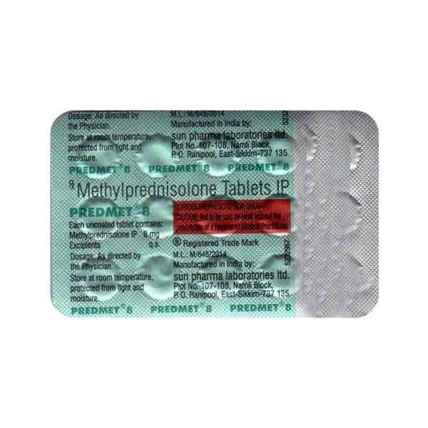Buy PREDMET 8 Tablet 15's Online at Upto 25% OFF | Netmeds