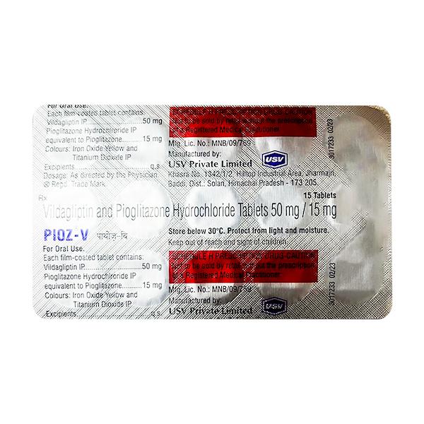 PIOZ V Tablet 15's Price, Uses, Side effects, Substitutes | Netmeds