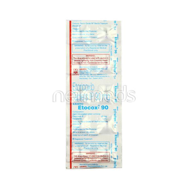 Etocox 90mg Tablet 10'S Price, Uses, Side effects, Substitutes | Netmeds