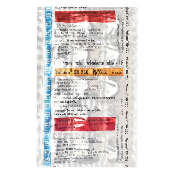Valance OD 250mg Tablet 15'S Price, Uses, Side effects, Substitutes ...