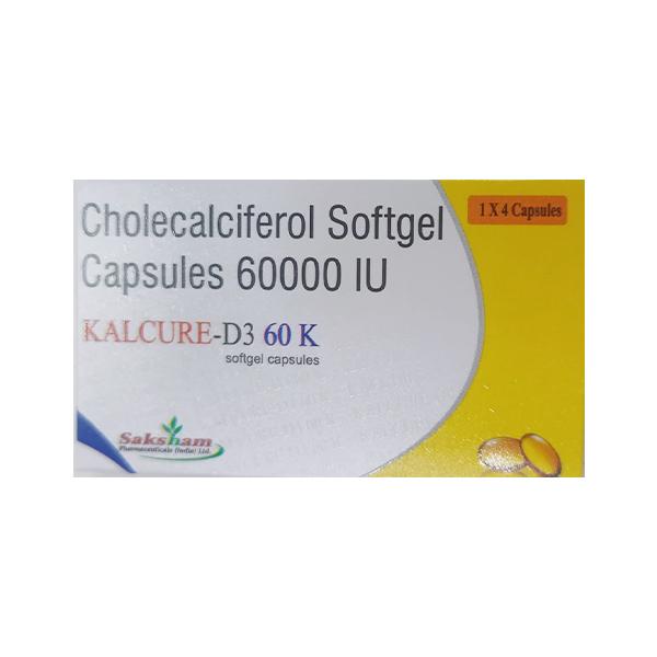 Buy KALCURE D3 60k Softgel Capsule 4's Online at Upto 25% OFF | Netmeds