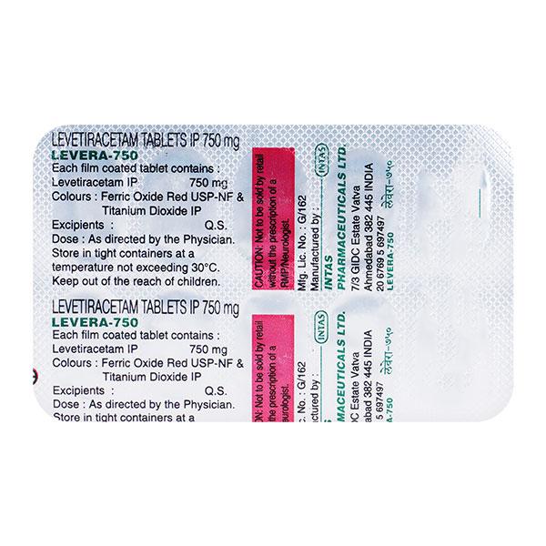 Buy Levera 750mg Tablet 10'S Online at Upto 25% OFF | Netmeds