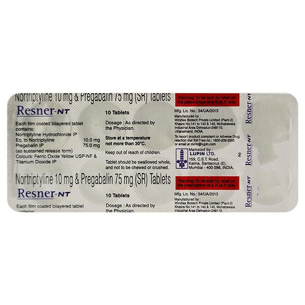 Buy RESNER NT Tablet 10's Online at Upto 25% OFF | Netmeds
