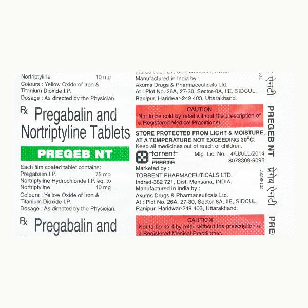 PREGEB NT Tablet 10's Price, Uses, Side effects, Substitutes | Netmeds