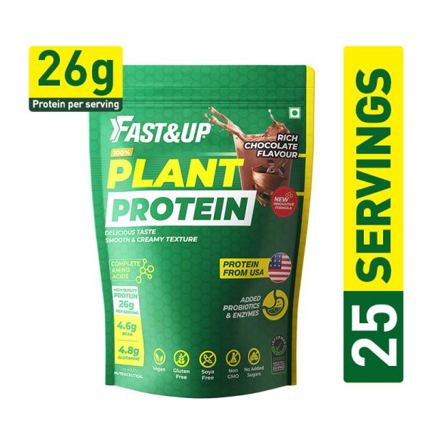 Buy Fast&Up Plant Protein Powder - Rich Chocolate Flavour 975 gm Online ...