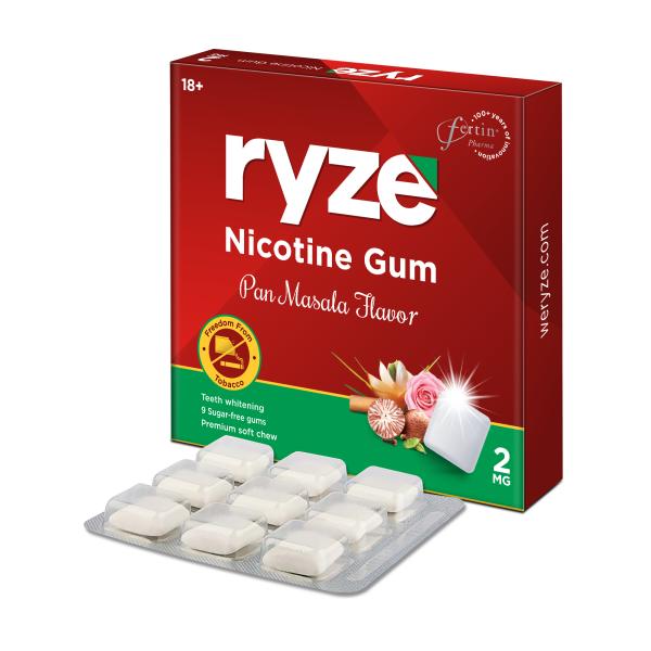 Ryze 2 mg Nicotine Gums - Pan Masala 9's
