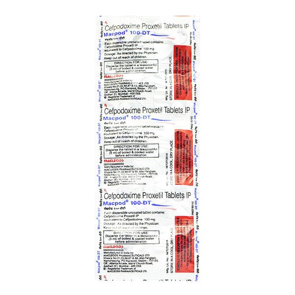 Macpod DT 100mg Tablet 10'S : Price, Uses, Side Effects | Netmeds