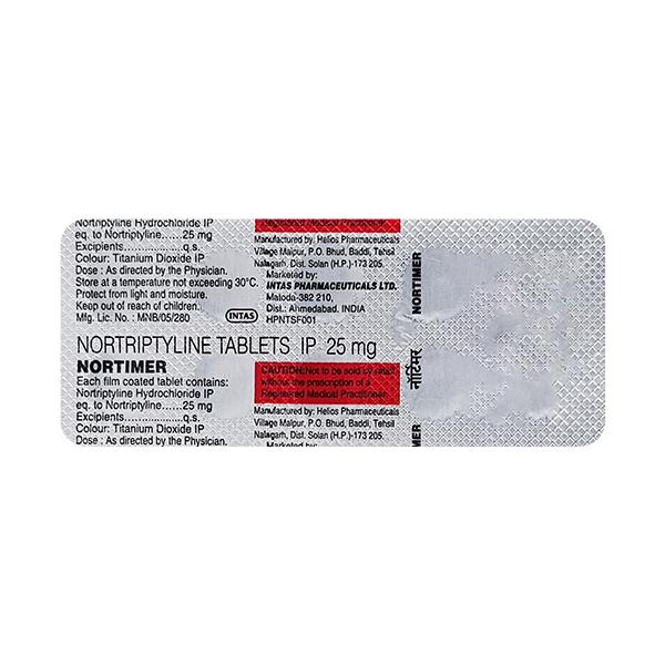 Nortimer 25mg Tablet 10'S : Price, Uses, Side Effects | Netmeds
