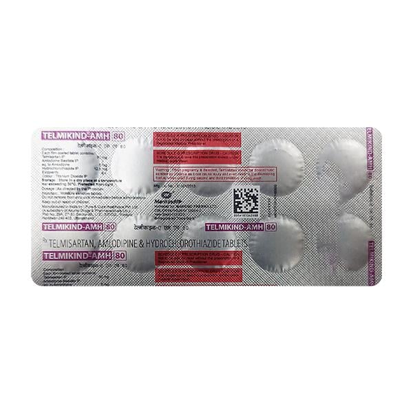 Telmikind AM 80mg Tablet 10'S : Price, Uses, Side Effects | Netmeds