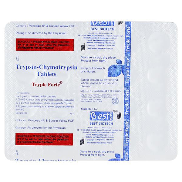 TRYPLE FORTE Tablet 20's Price, Uses, Side effects, Substitutes | Netmeds