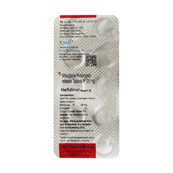 Buy NEFIDINOL RETARD 20 Tablet 10's Online - Price, Uses & Side Effects ...
