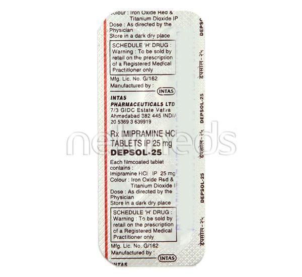 Depsol 25mg Tablet 10'S - Price, Uses, Side Effects, and Substitutes ...